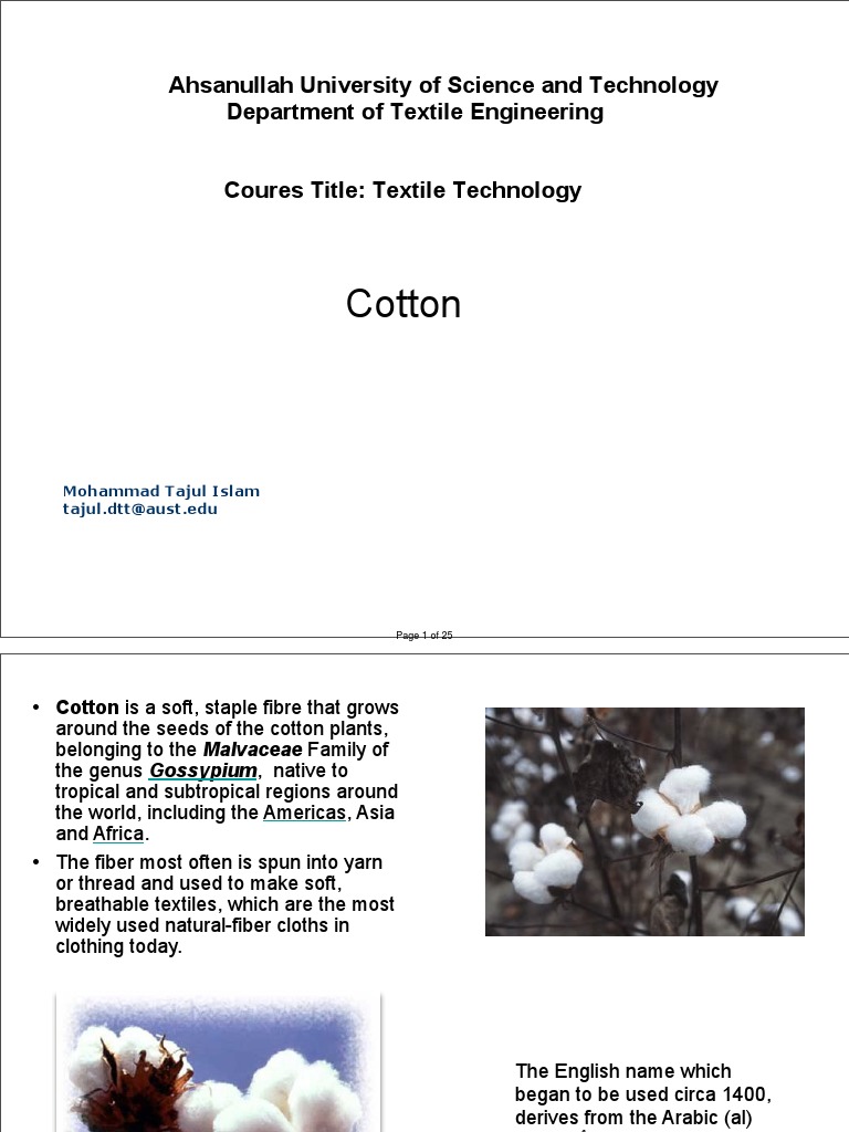 Unit 4-Cotton PDF | PDF | Cotton | Insecticide