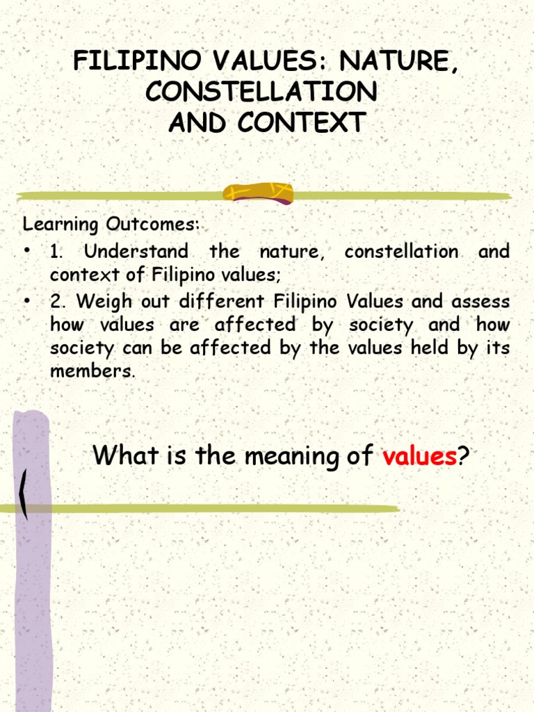 Filipino Values: Nature, Constellation and Context | PDF | Value ...