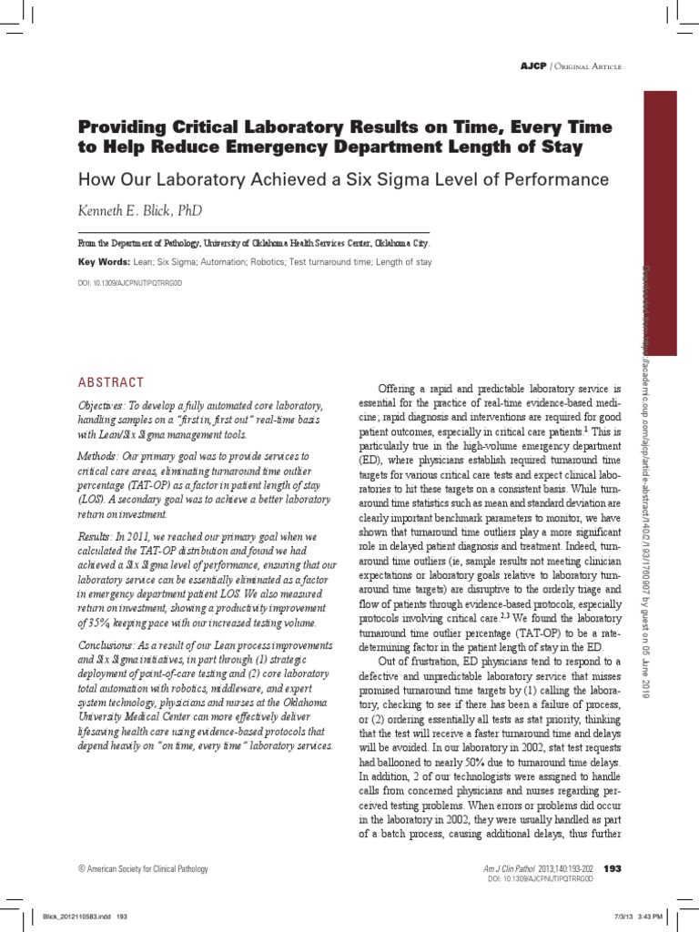 Ajcpath140 0193 | PDF | Six Sigma | Automation