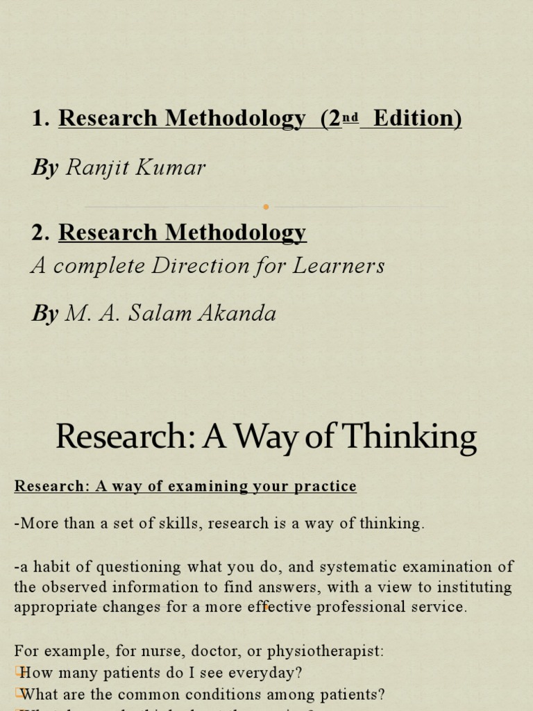 Research Methodology (2 Edition) : by Ranjit Kumar | Download Free PDF ...