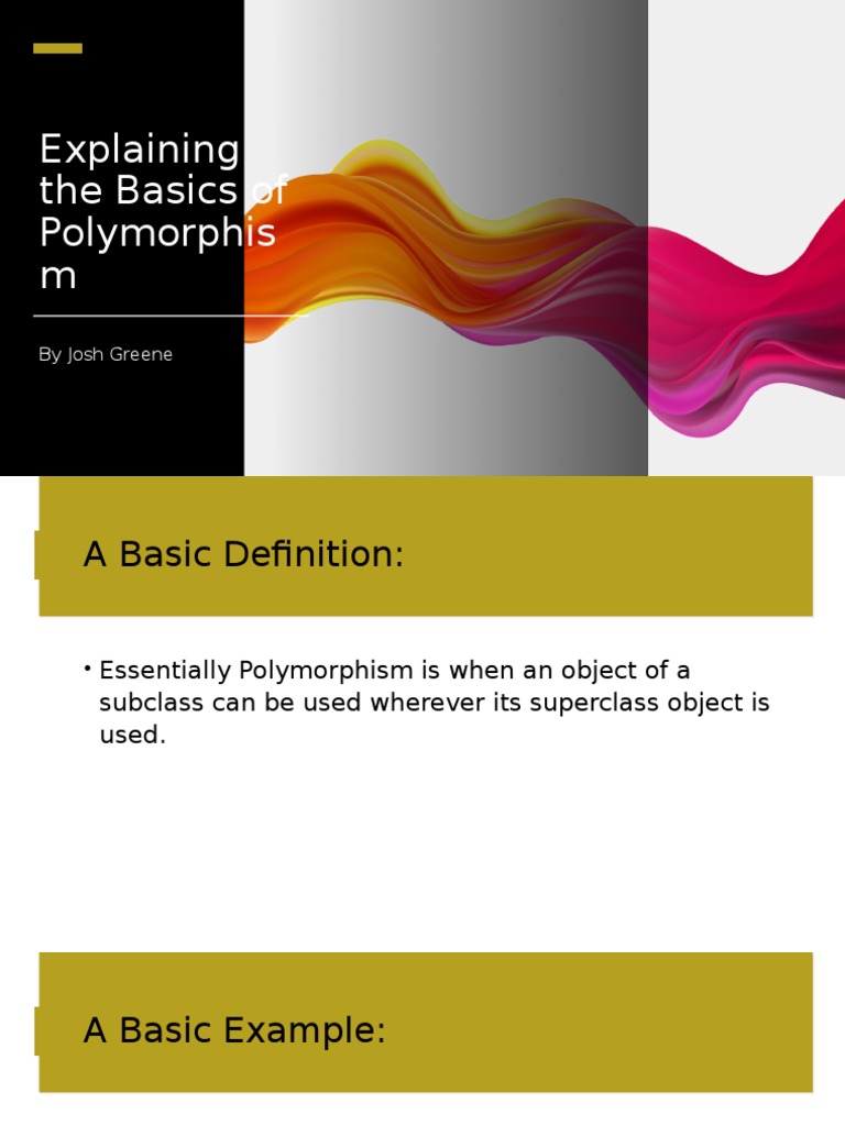 Understanding Polymorphism Basics | PDF | Science & Mathematics | Computers