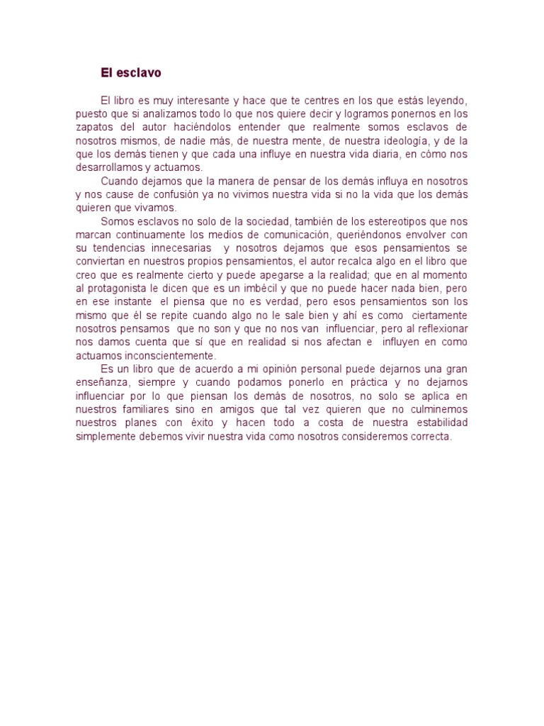 El Esclavo Pdf