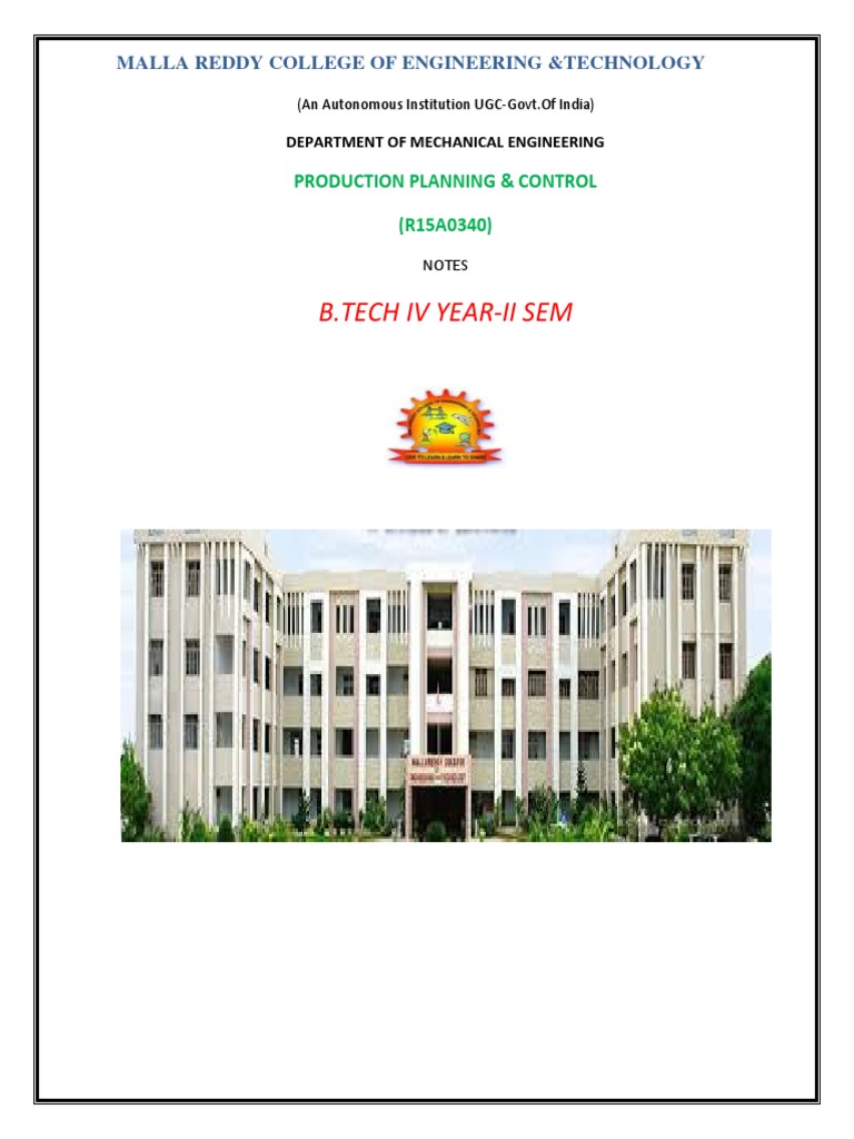 B.Tech Iv Year-Ii Sem: Malla Reddy College of Engineering &technology ...