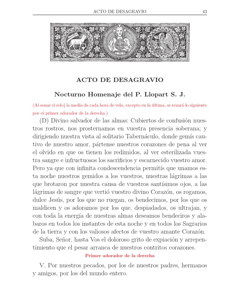 Acto de Desagravio | PDF | orador del Señor | Perdón