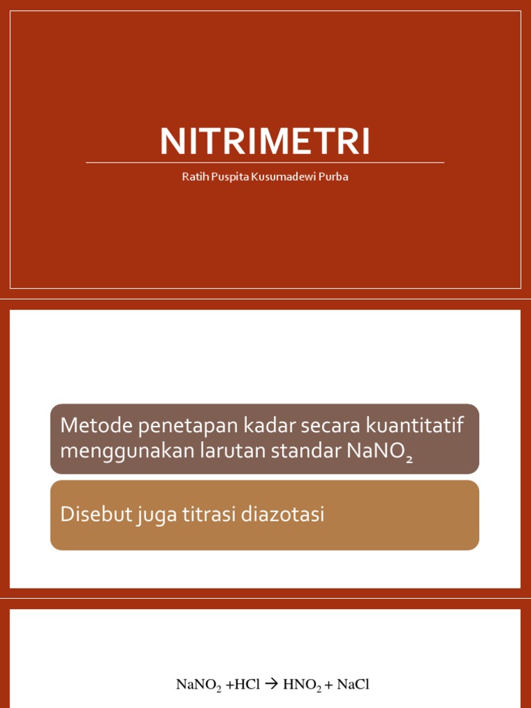 Nitrimetri PDF | PDF