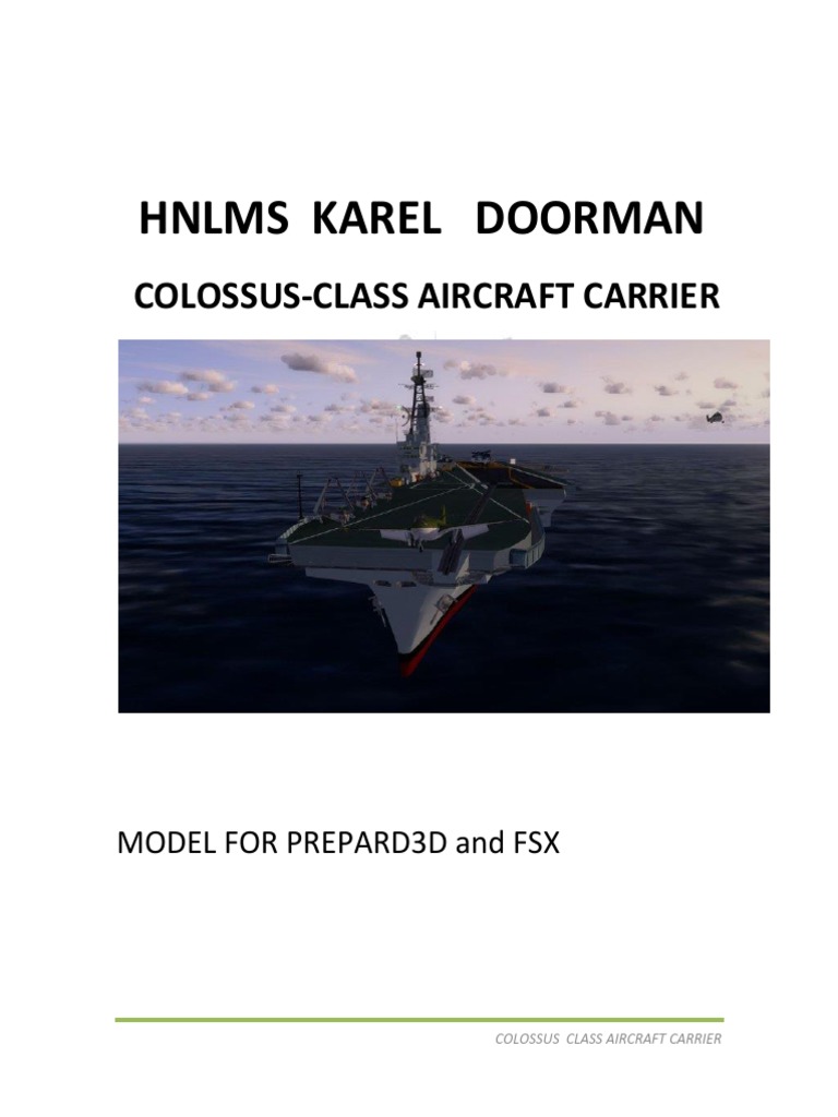 Hnlms Karel Doorman: Colossus-Class Aircraft Carrier | PDF | Ships ...