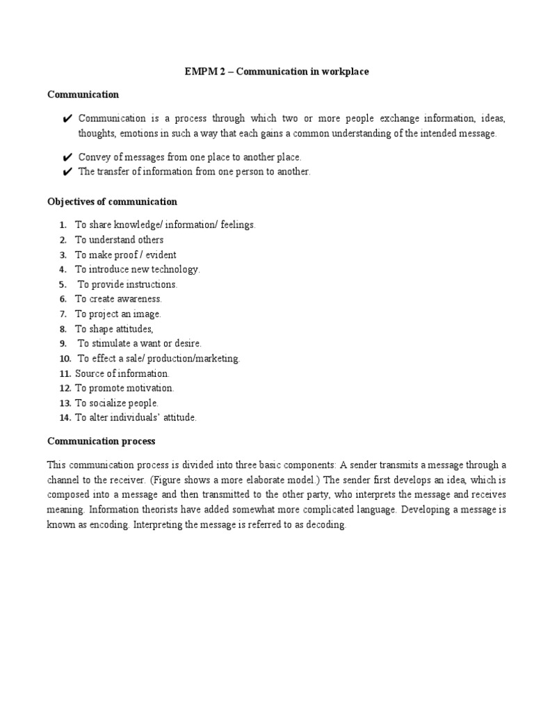 EMPM 2. Hand Out | PDF | Nonverbal Communication | Communication