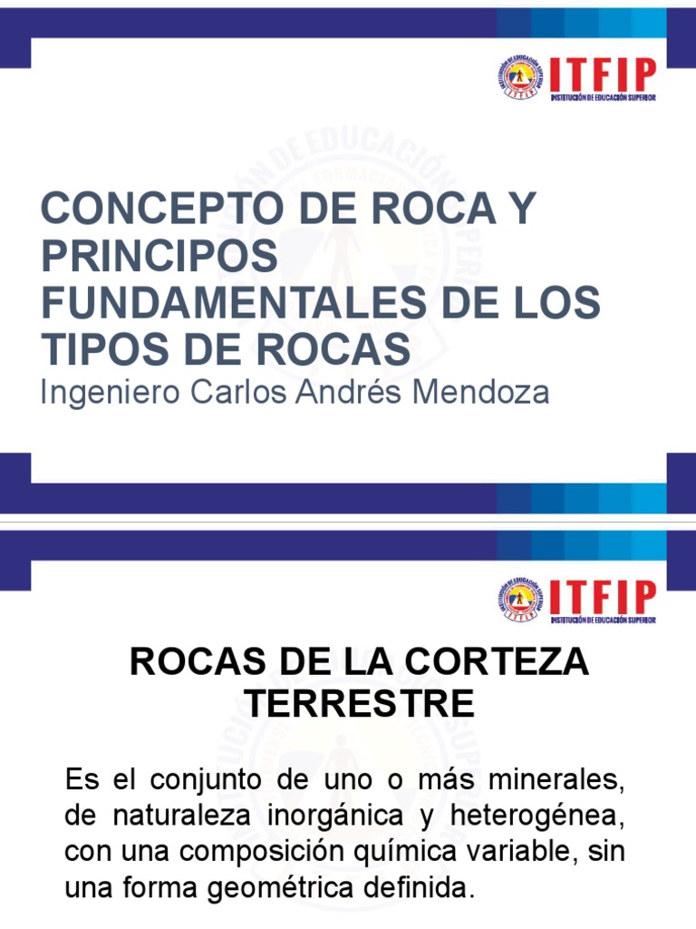 Concepto de Roca y Principos Fundamentales de Los Tipos de Rocas | PDF ...