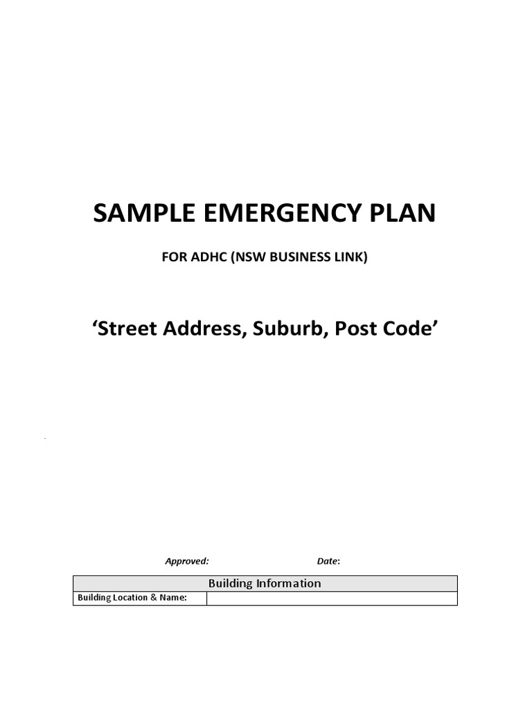 Sample Emergency Evacuation Plan | PDF | Emergency Evacuation | Safety