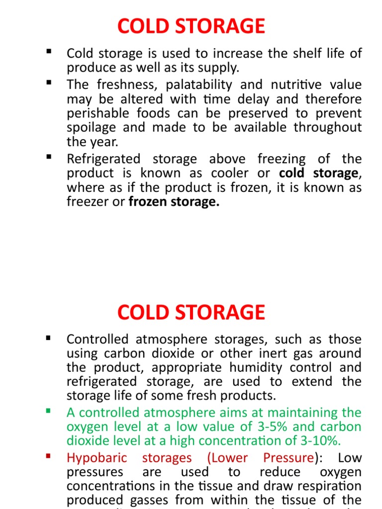 Cold Storage Design | PDF | Refrigeration | Vegetables