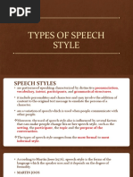 Intimate Speech Styles Explained | PDF