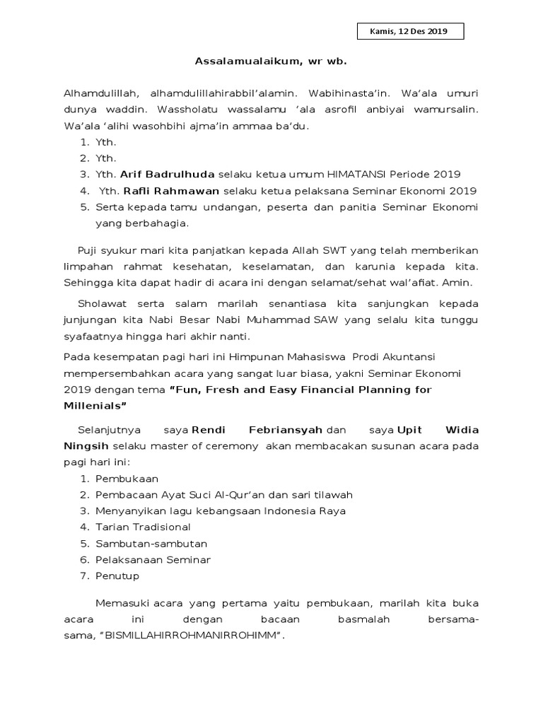 Teks Mc Formal Seminar 1 Pdf