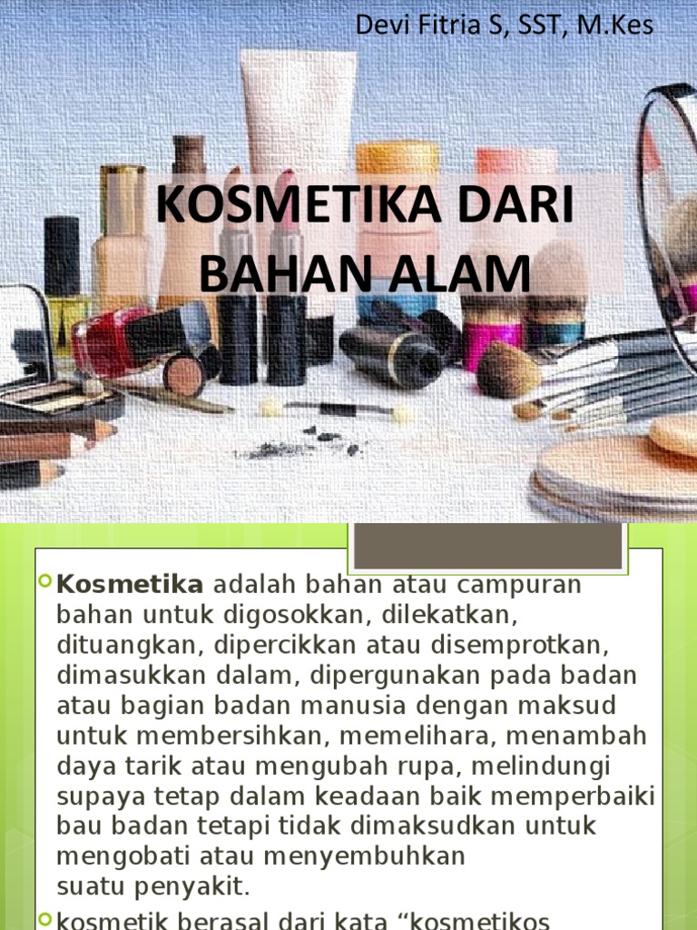 Kosmetika Dari Bahan Alam | PDF