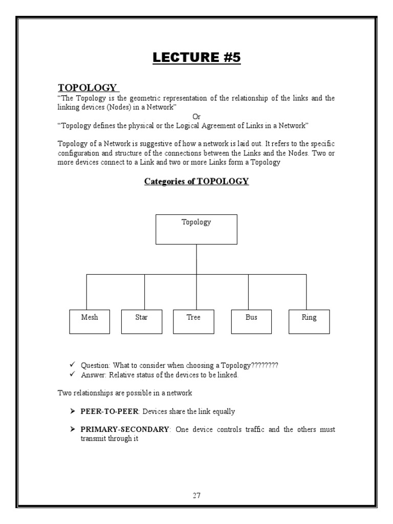 Handout 5 Pdf Network Topology Computer Network