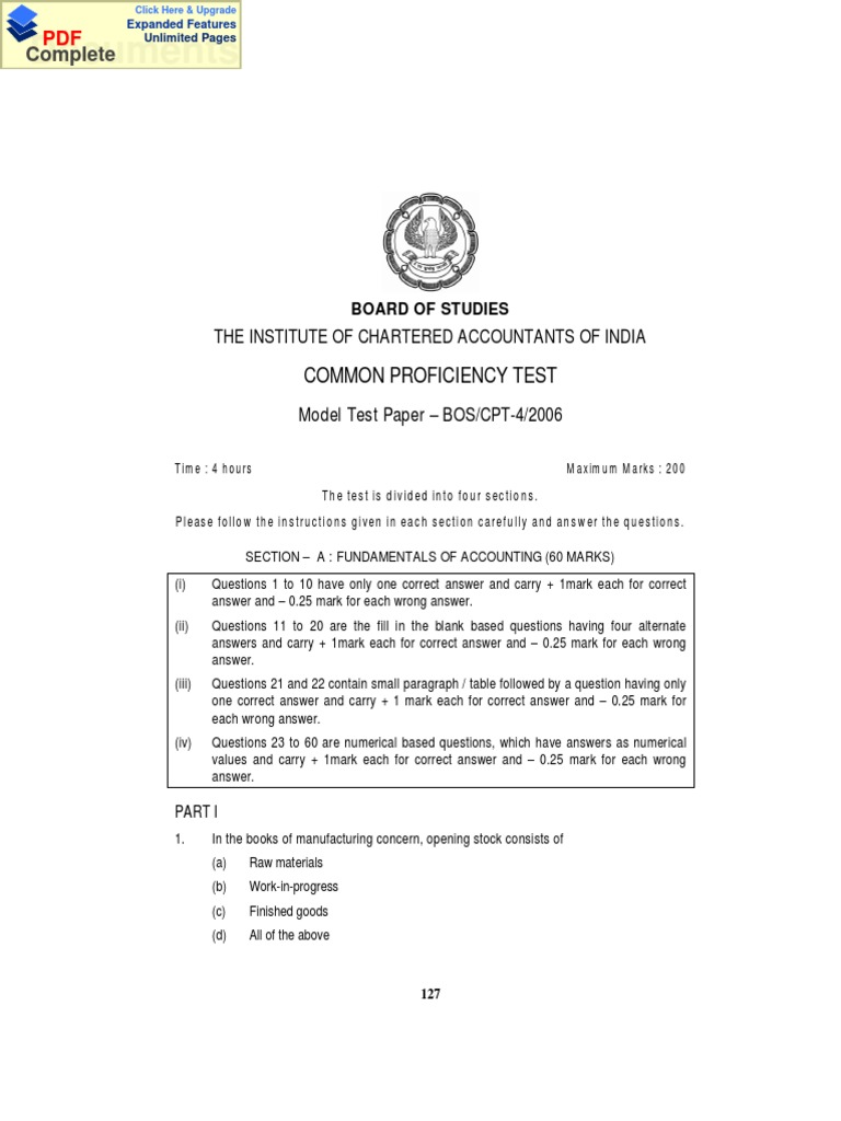Documents: Common Proficiency Test | PDF | Expense | Equity (Finance)