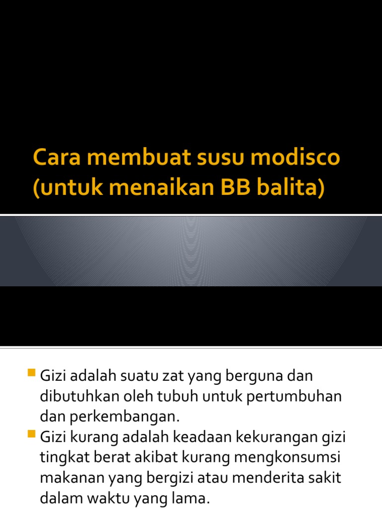Cara Membuat Susu Modisco | PDF