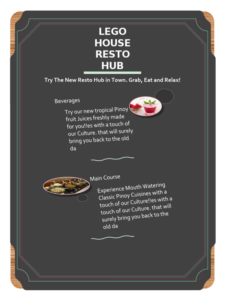 Lego House Resto HUB: Try The New Resto Hub in Town. Grab, Eat and ...