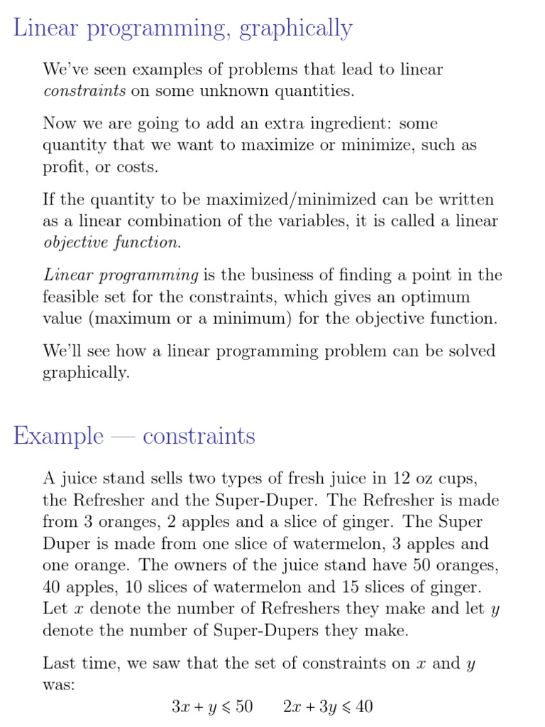 Topic23 3p3 Galvin 2017 Short PDF | PDF | Linear Programming | Maxima And Minima