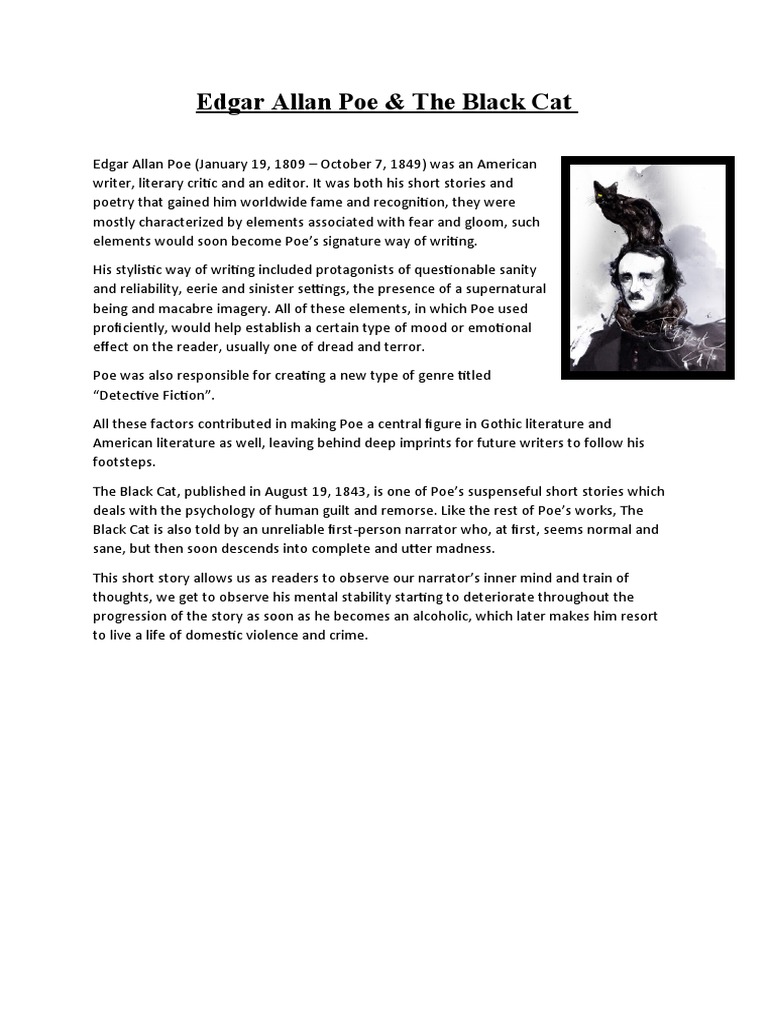 Edgar Allan Poe Report | PDF | Edgar Allan Poe | Short Stories