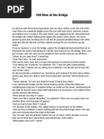 The Old Man at The Bridge (1938) Ernest Hemingway | PDF