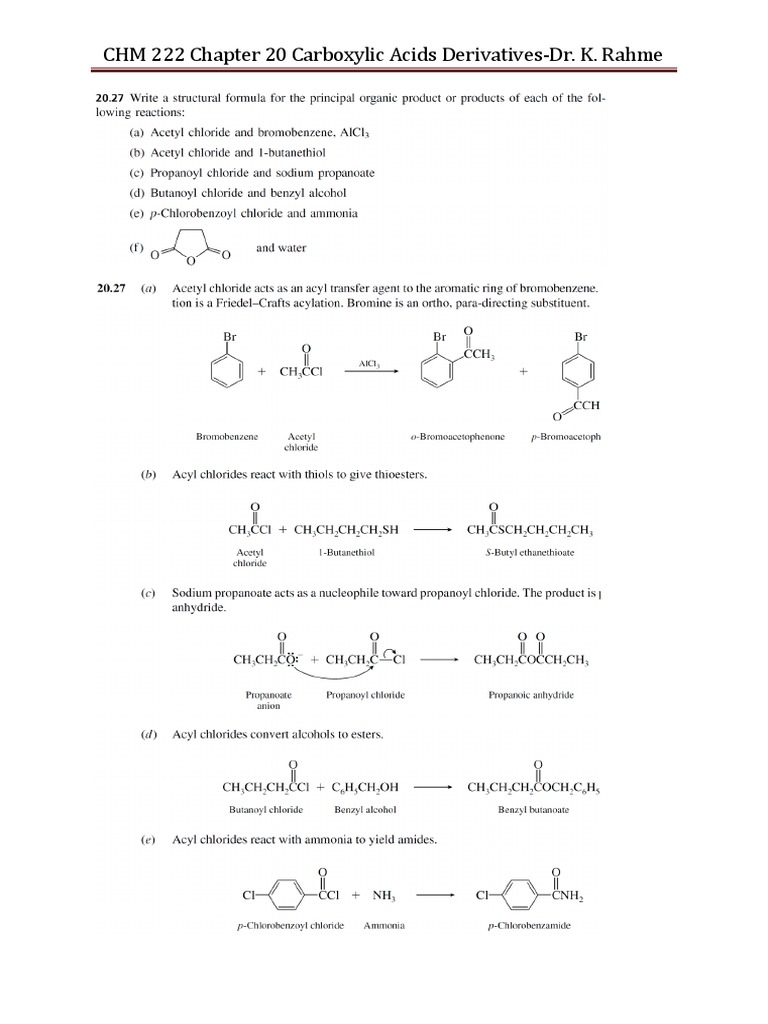 Carboxylic Acids and Derivatives Overview | PDF | Technology & Engineering