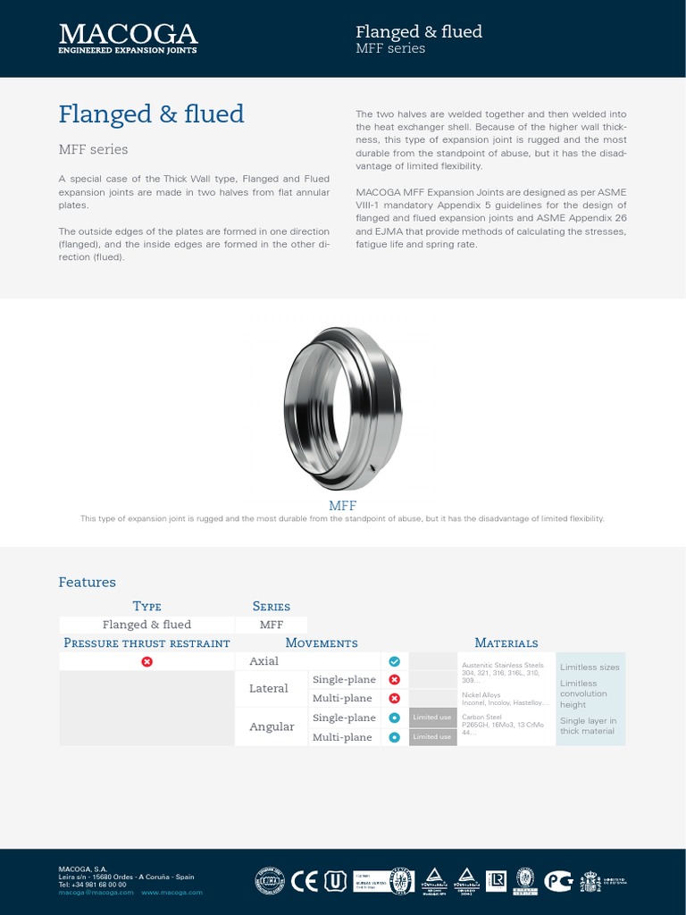 Flanged & Flued Expansion Joints Overview | PDF | Pipe (Fluid ...