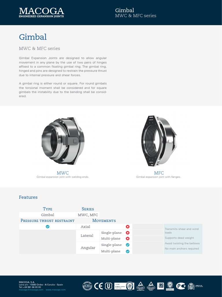 Gimbal Expansion Joint | PDF | Manufactured Goods | Civil Engineering