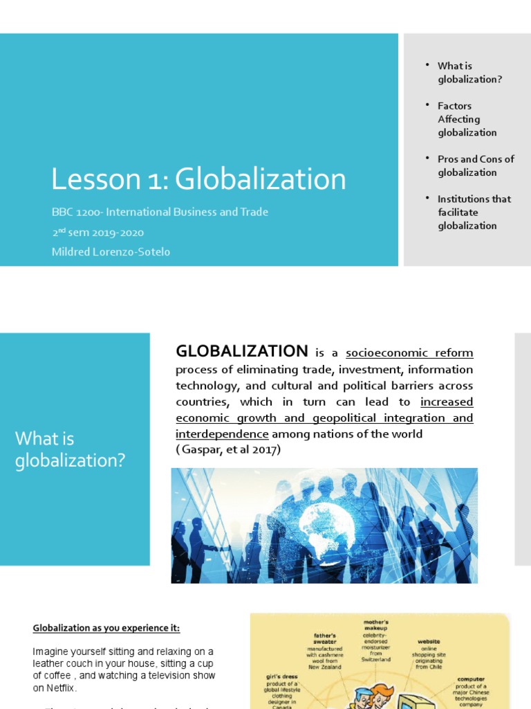 BBC 1200 Lesson 1 What Is Globalization - 398639958 | PDF ...
