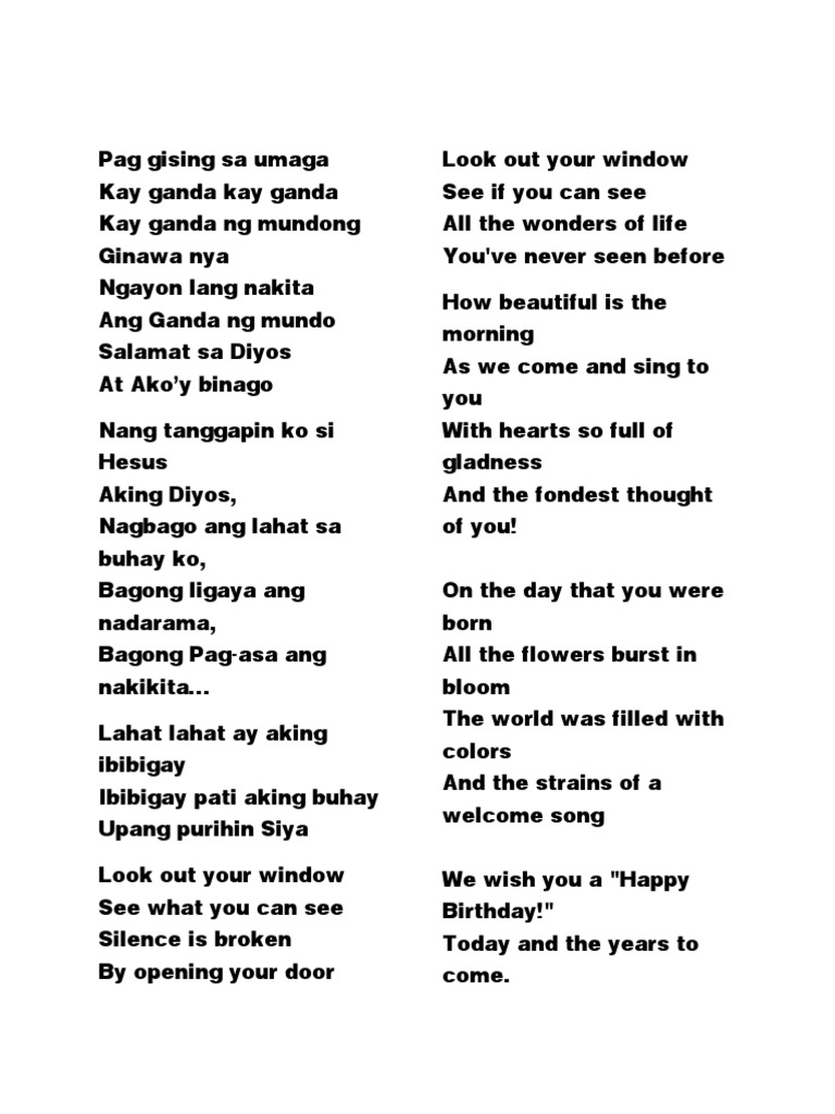 Pag Gising Sa Umaga | PDF