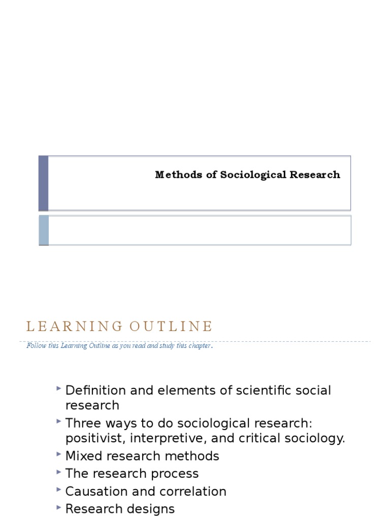 Sociology - Session 4 - Method of Sociological Research | PDF | Social ...