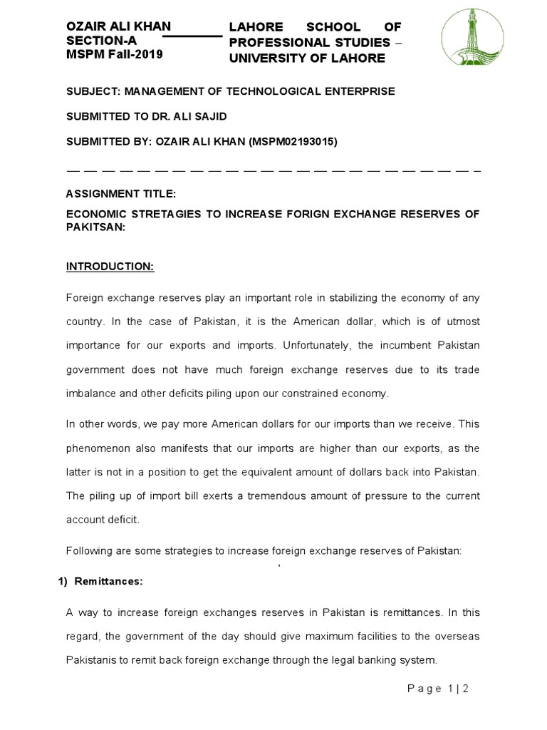 Strategies to Boost Pakistan's Forex Reserves | PDF | Remittance ...