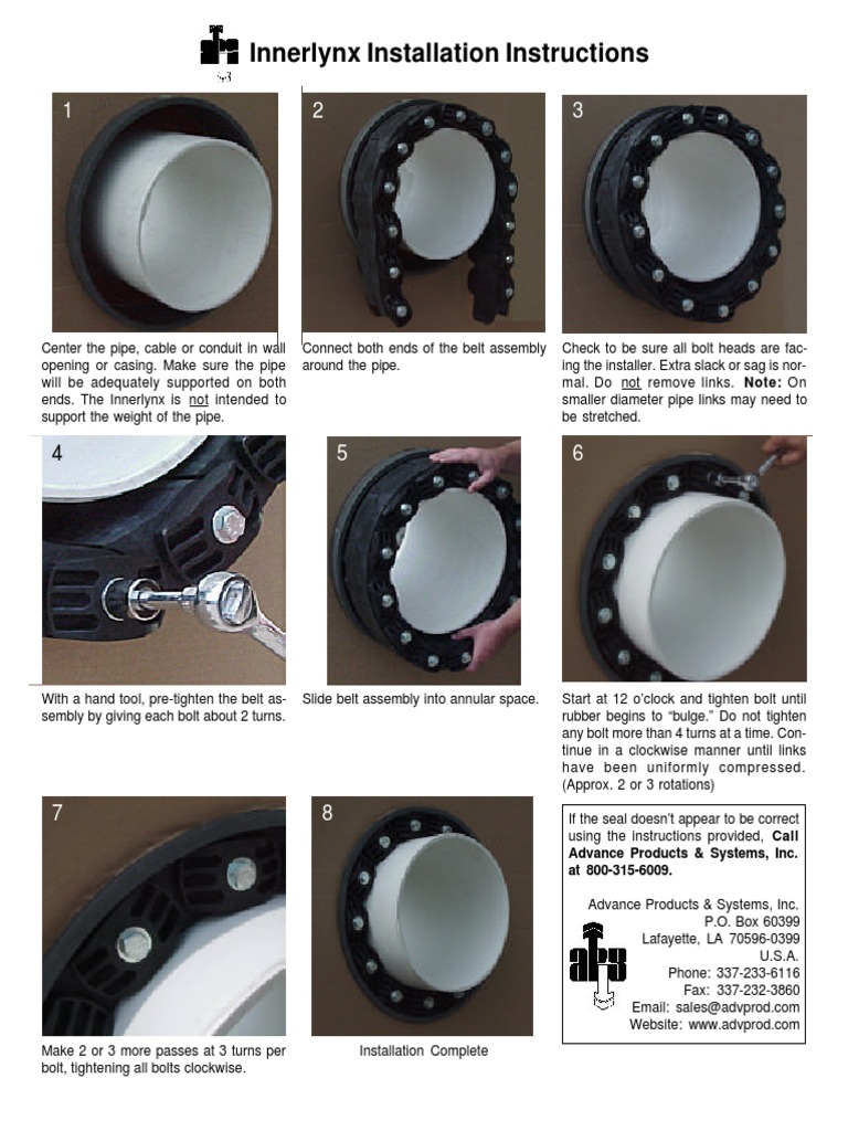 Innerlynx Installation Instructions: Advance Products & Systems, Inc ...