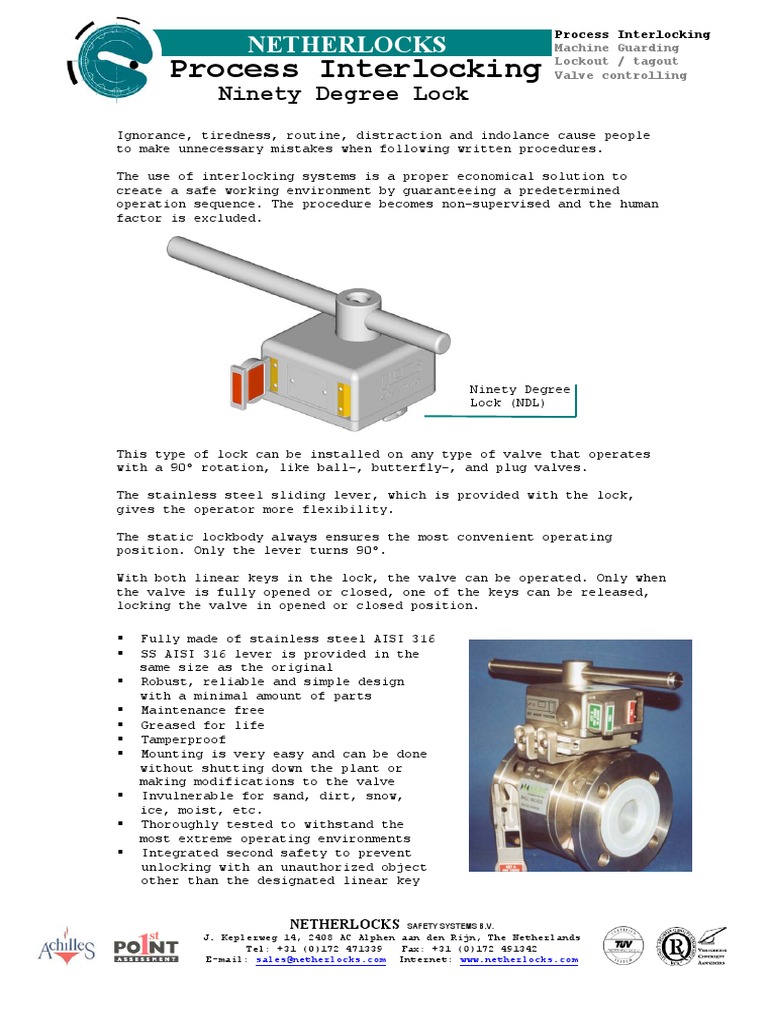 Process Interlocking: Netherlocks | PDF | Valve | Mechanical Engineering