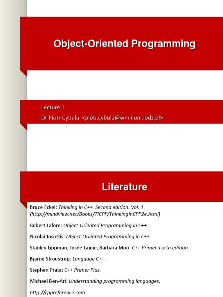Lec1 Pdf Pdf Constructor Object Oriented Programming Programming