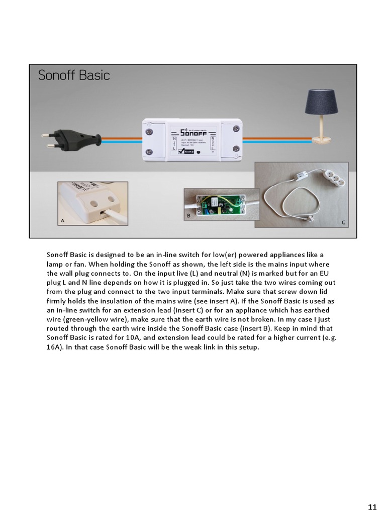 Sonoff Wiring PDF | PDF | Ac Power Plugs And Sockets | Mains Electricity