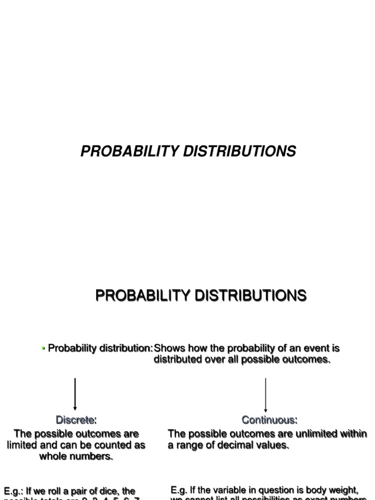 Lecture4 Probabilitydist PDF | PDF | Probability Distribution | Normal ...
