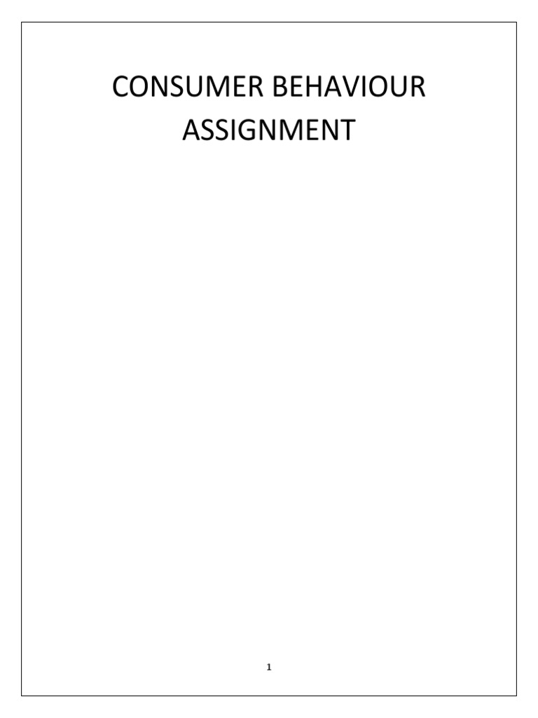 Consumer Behaviour Assignment | PDF | Apple Watch | Apple Inc.