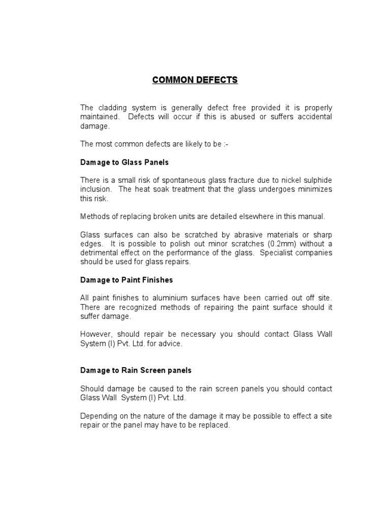 Common Defect | PDF