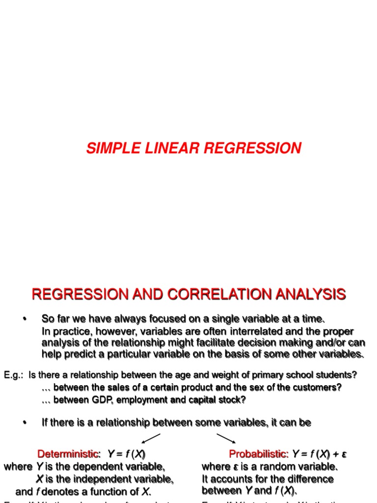Lecture9 Regression1 PDF | PDF | Errors And Residuals | Correlation And Dependence