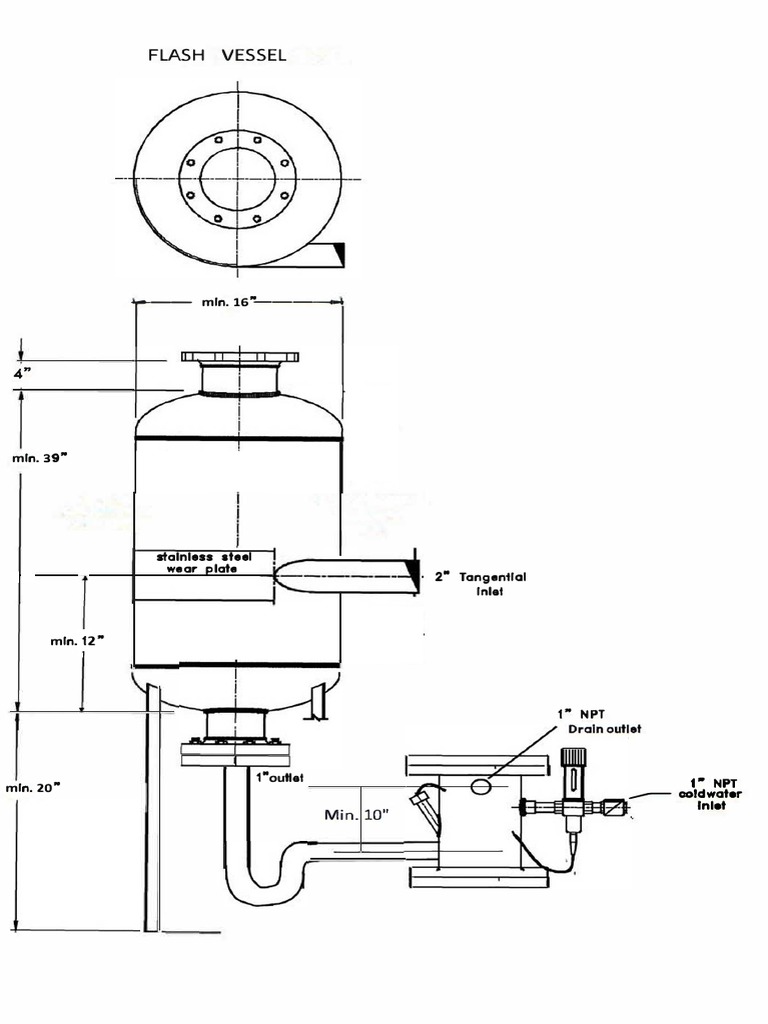 Flash Vessel Design and Dimensions | PDF
