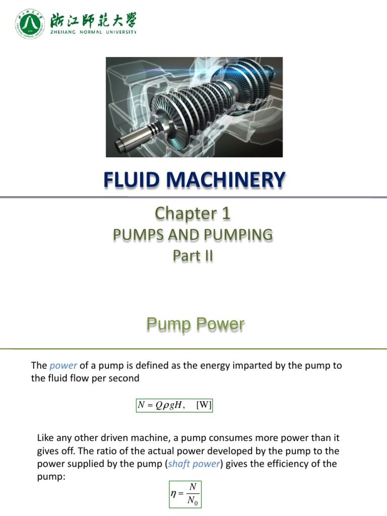 Fluid Machinery: Pumps and Pumping | PDF | Pump | Classical Mechanics