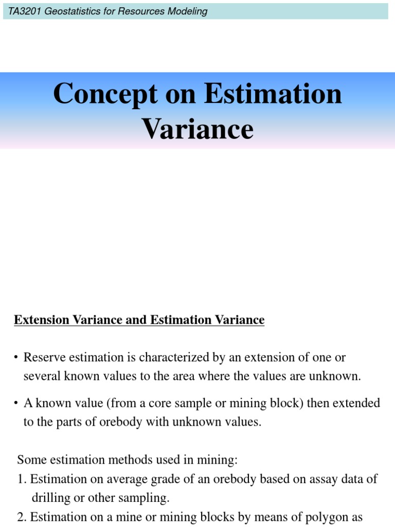 Material 6 - Concept On Variance of Estimation PDF | PDF | Variance ...