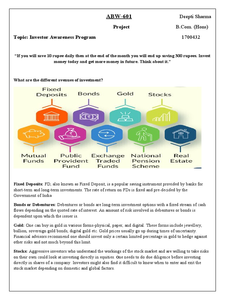 Investor Awareness Program | PDF | Mutual Funds | Investing