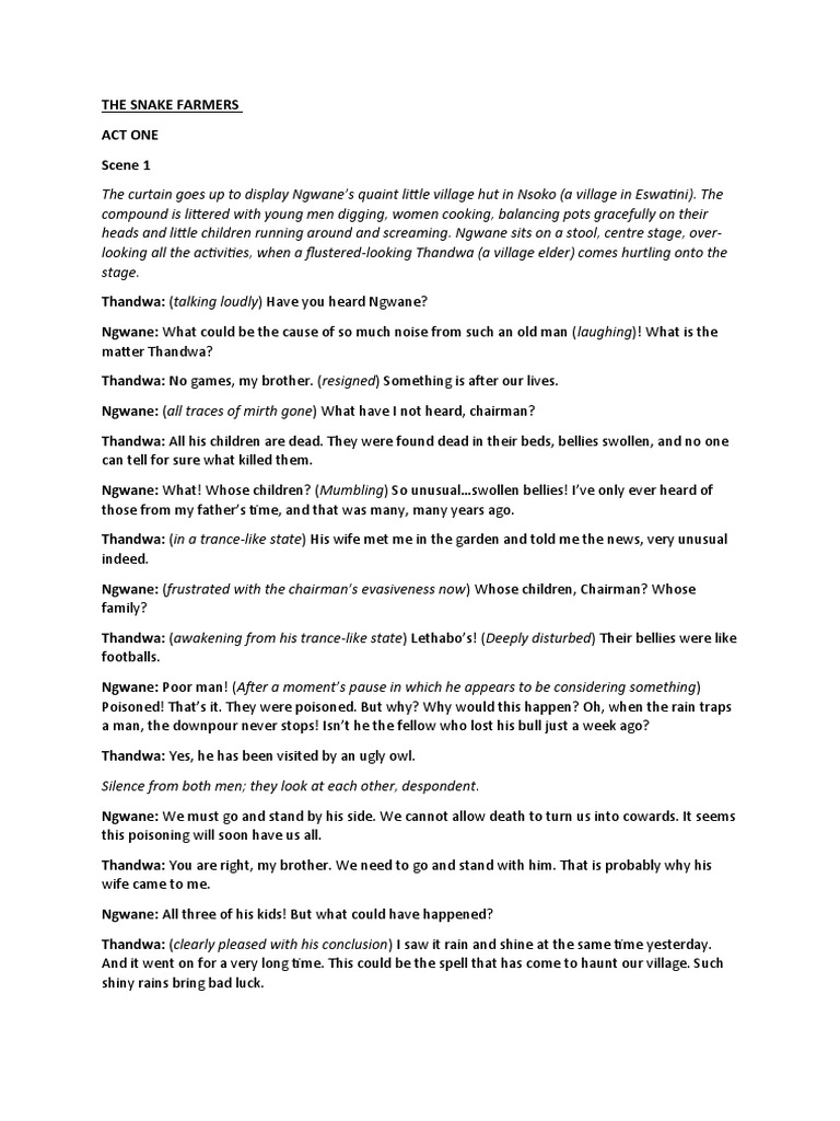 THE SNAKE FARMERS | PDF | Witchcraft | Laughter