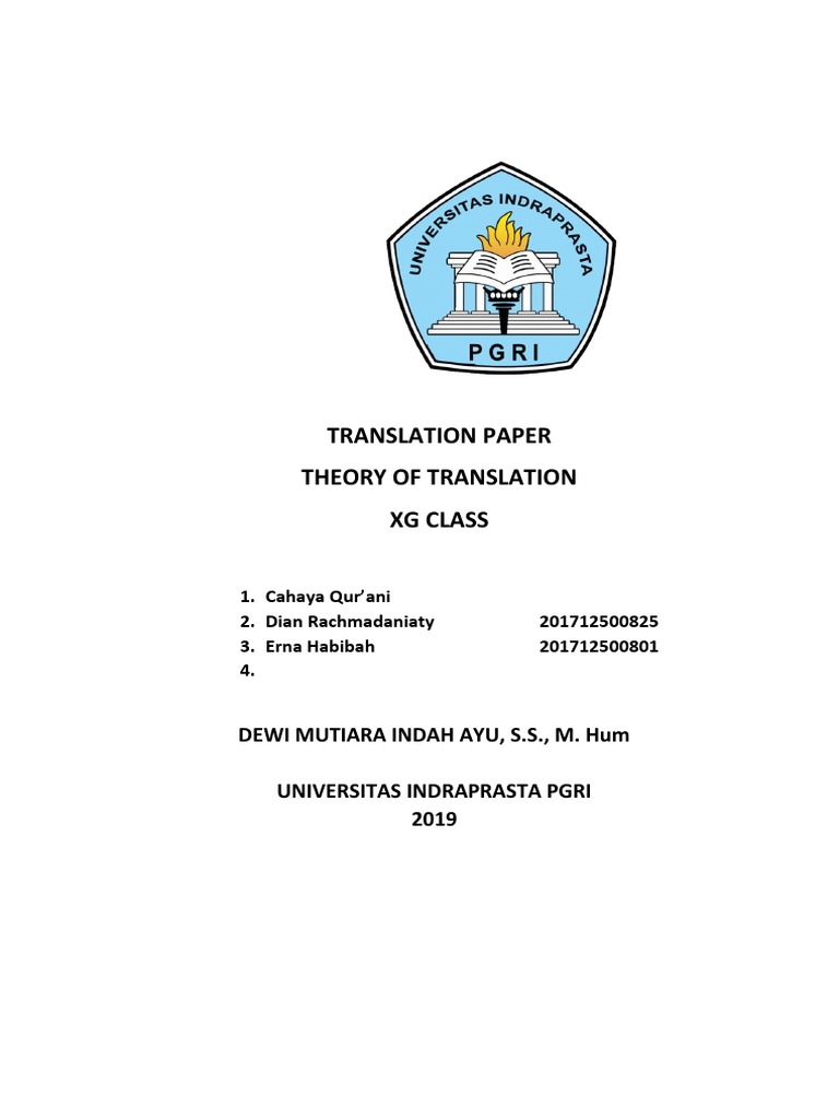 Translation Paper | PDF | Translations | Phrase