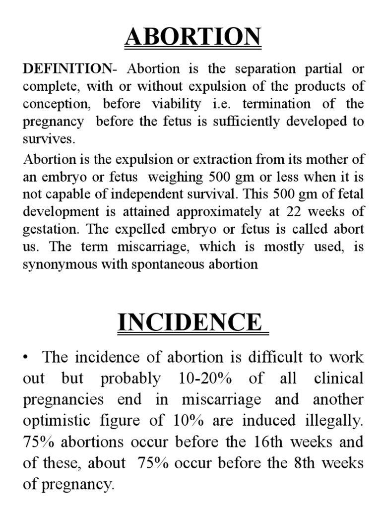 A Comprehensive Overview of Abortion: Definitions, Types, Causes ...