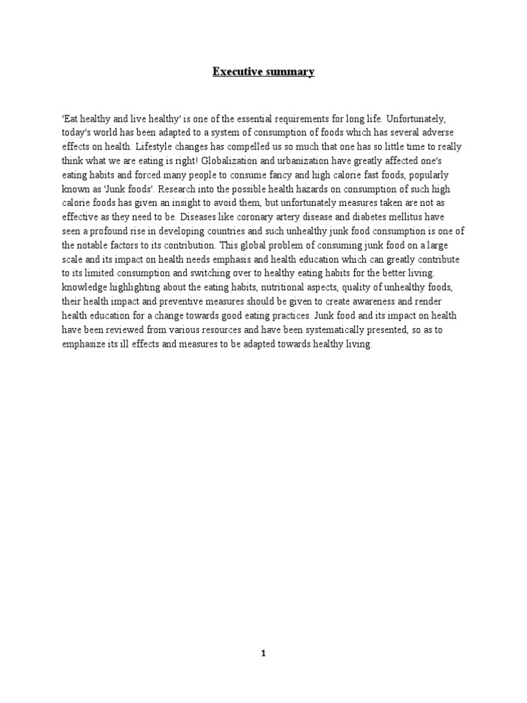 Final Project On Fast Food Consumption | PDF | Fast Food | Food Industry