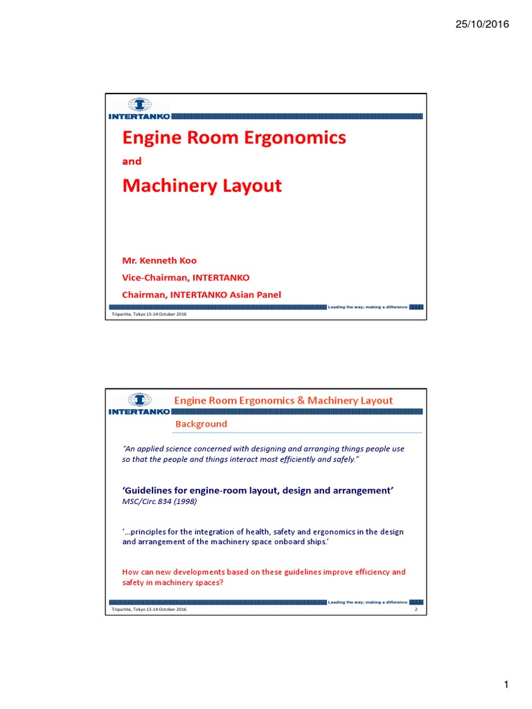 Engine Room Ergonomics & Layout | PDF | Human Factors And Ergonomics ...
