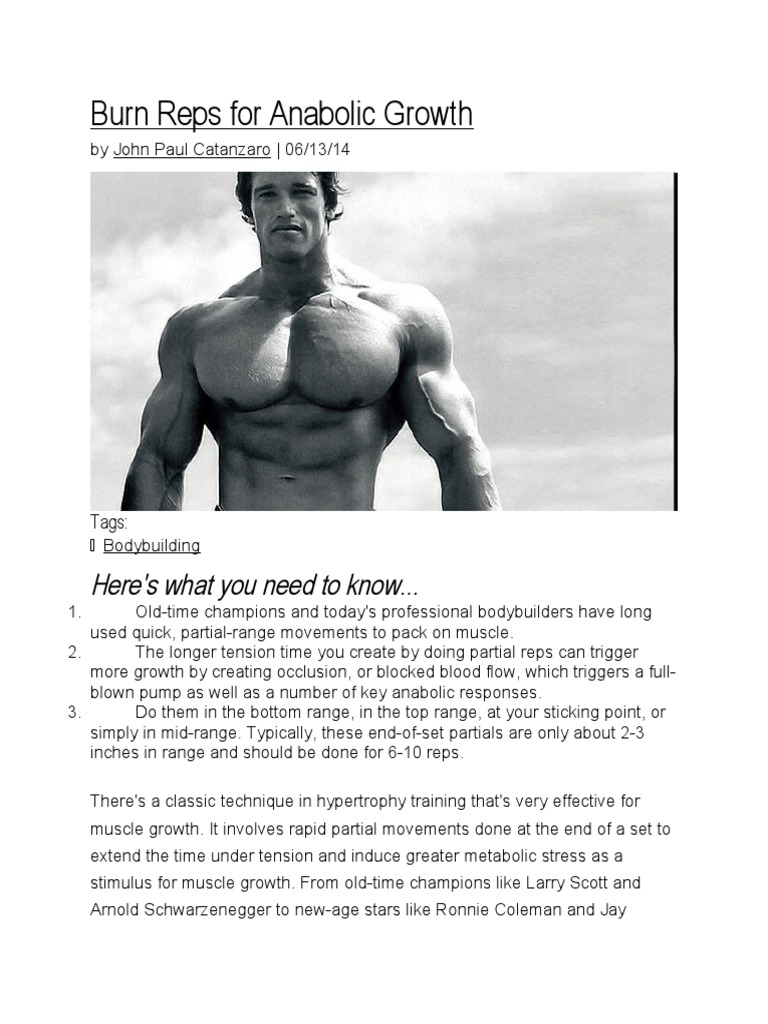Partial Reps for Muscle Growth | PDF | Strength Training | Physical ...