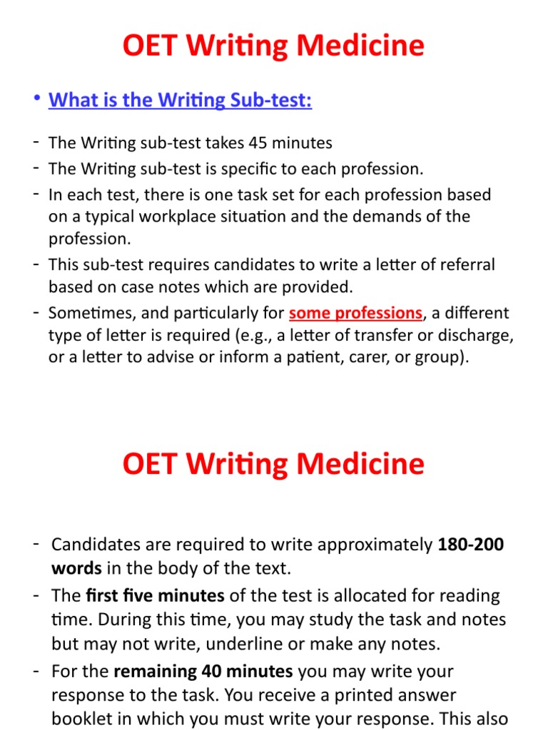 OET Writing | PDF | Verb | Linguistic Morphology